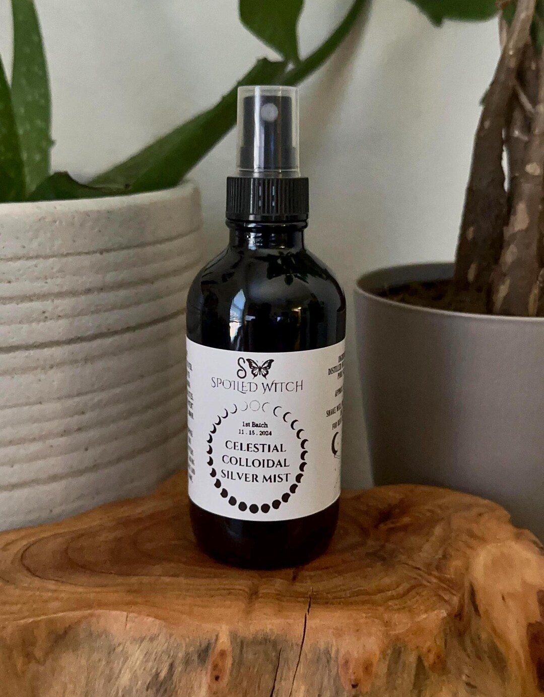 Celestial Colloidal Silver Mist 4oz Full Moon Water Spray for Skin ...