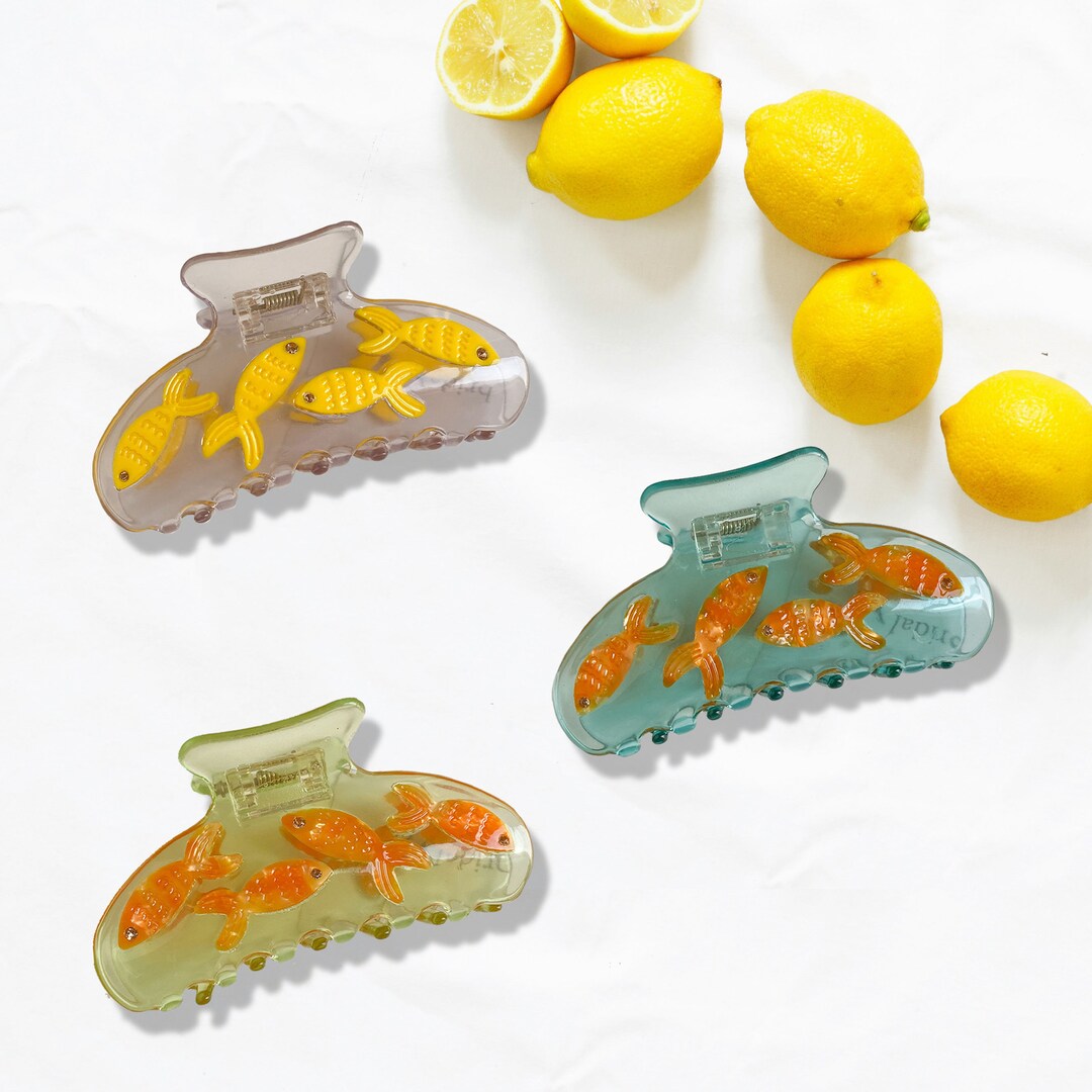 Fun Goldfish Hair Clips,funny Fish Tank Hair Clips,fashionable Duckbill ...