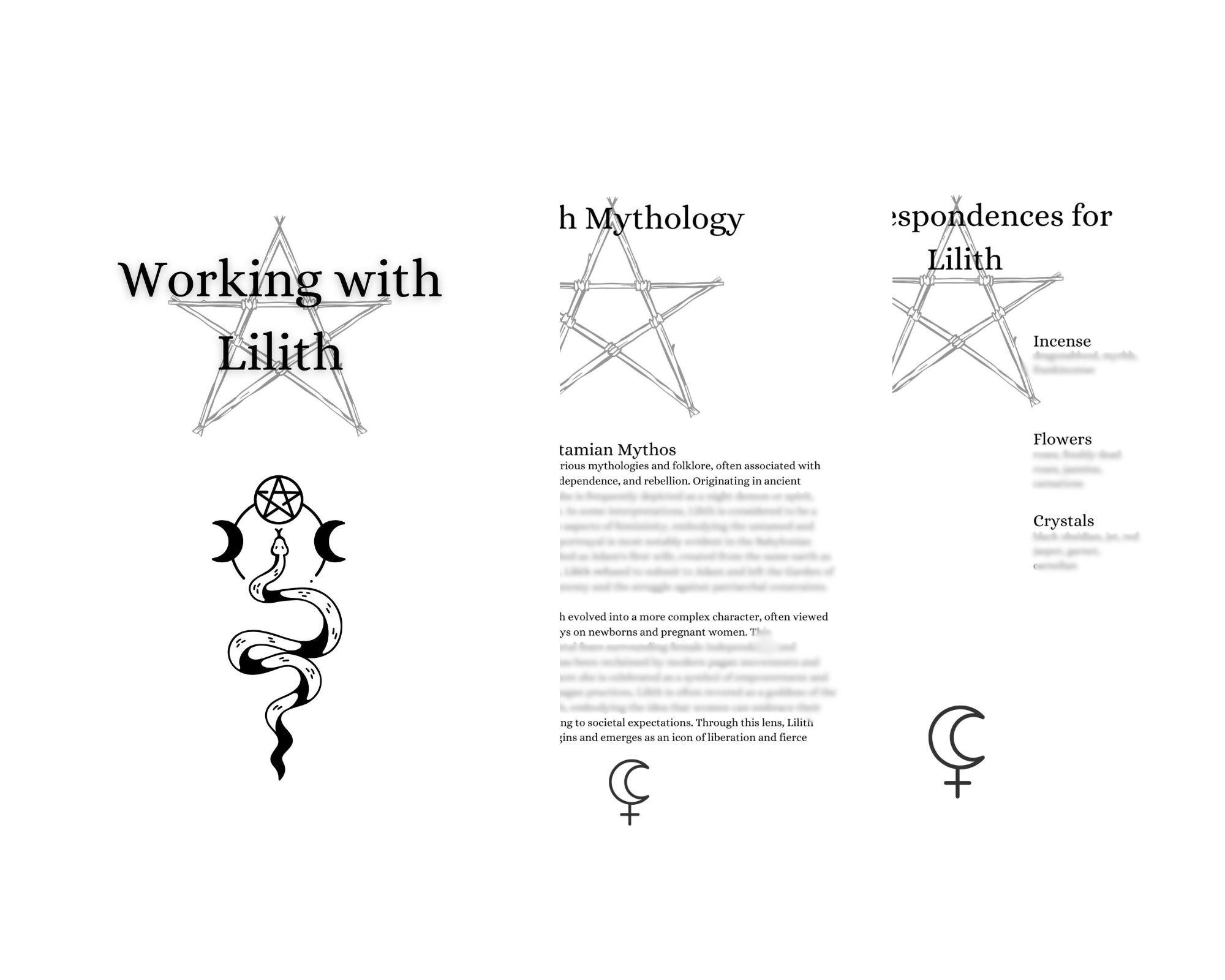 Working With Lilith | 7 Pages PDF Witchcraft Demonology Magick Wicca ...