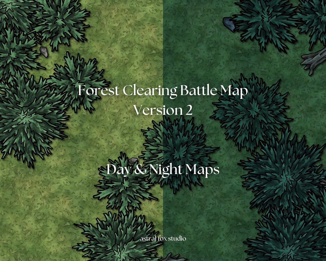 Forest Clearing Day and Night Battlemaps Version 2 D&D Dnd Dungeons and ...