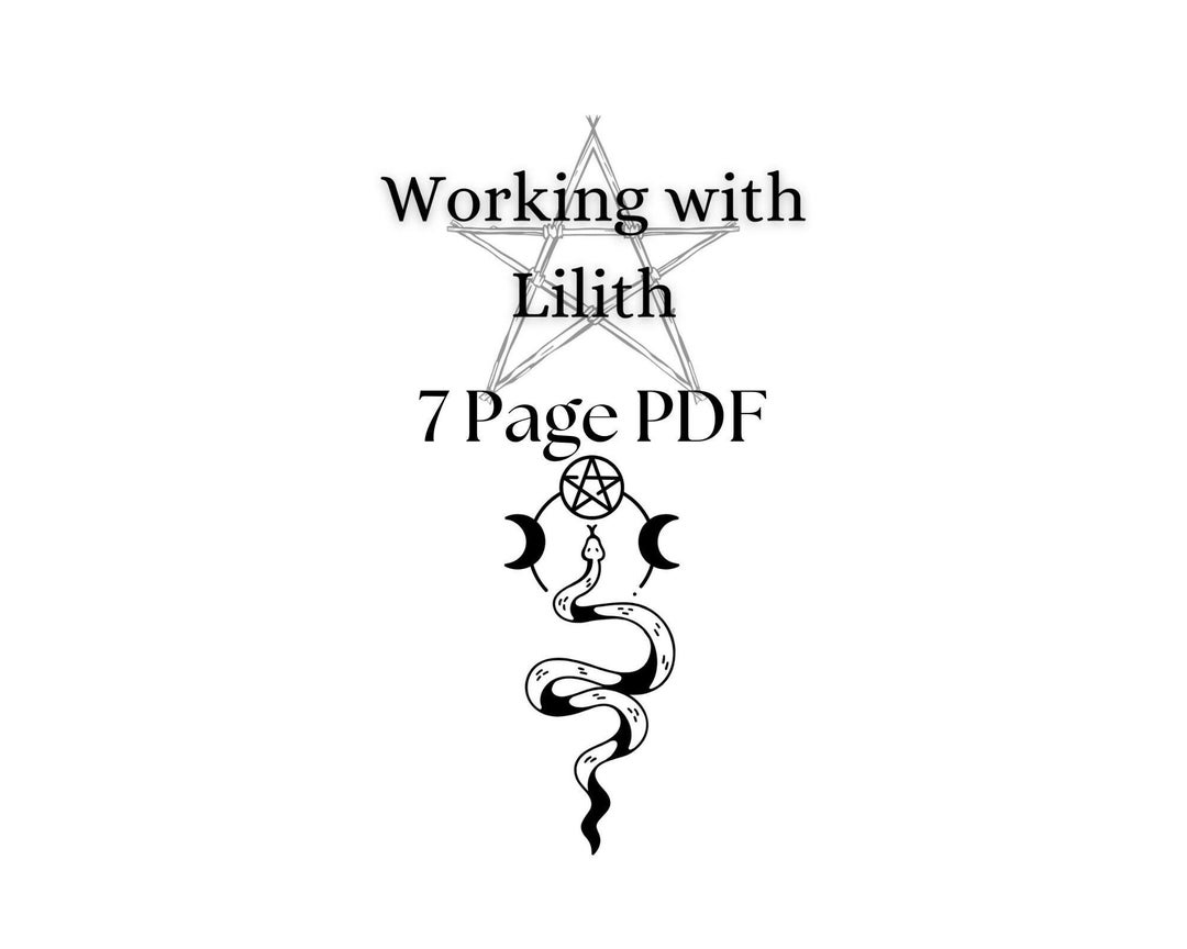 Working With Lilith | 7 Pages PDF Witchcraft Demonology Magick Wicca ...