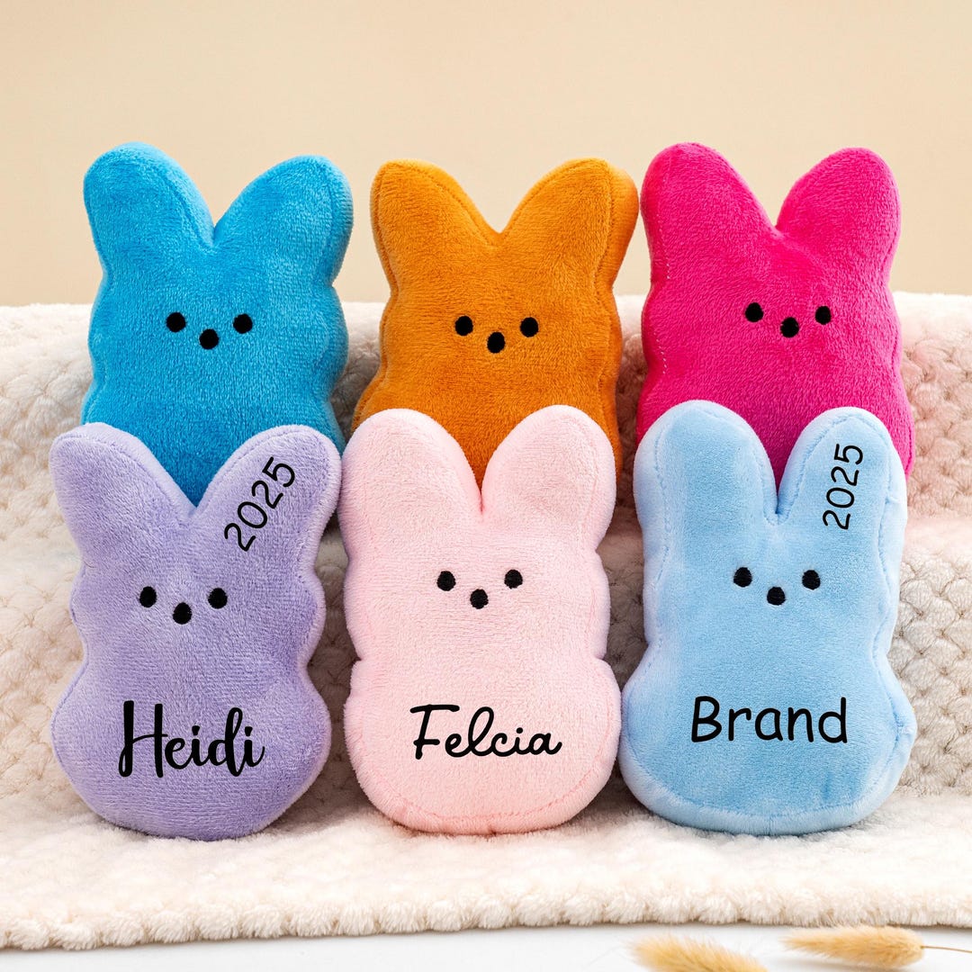 Personalized Easter Bunny,custom Name Plush Easter Bunny, Easter Basket ...