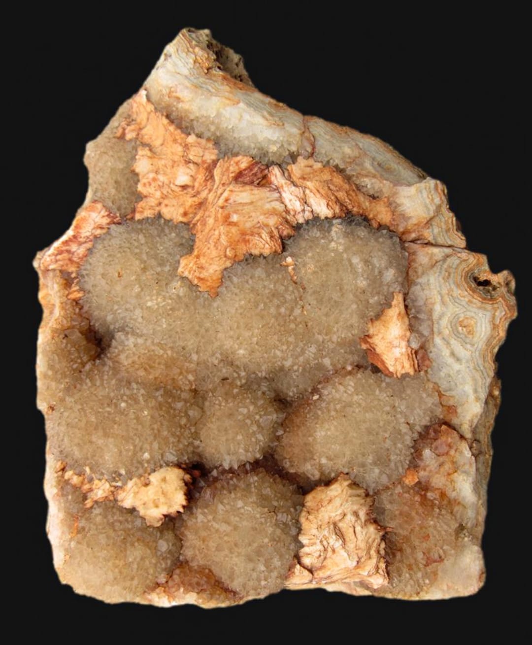 Top-shelf Specimen of Missouri Lace Agate and Druzy Quartz With Barite ...