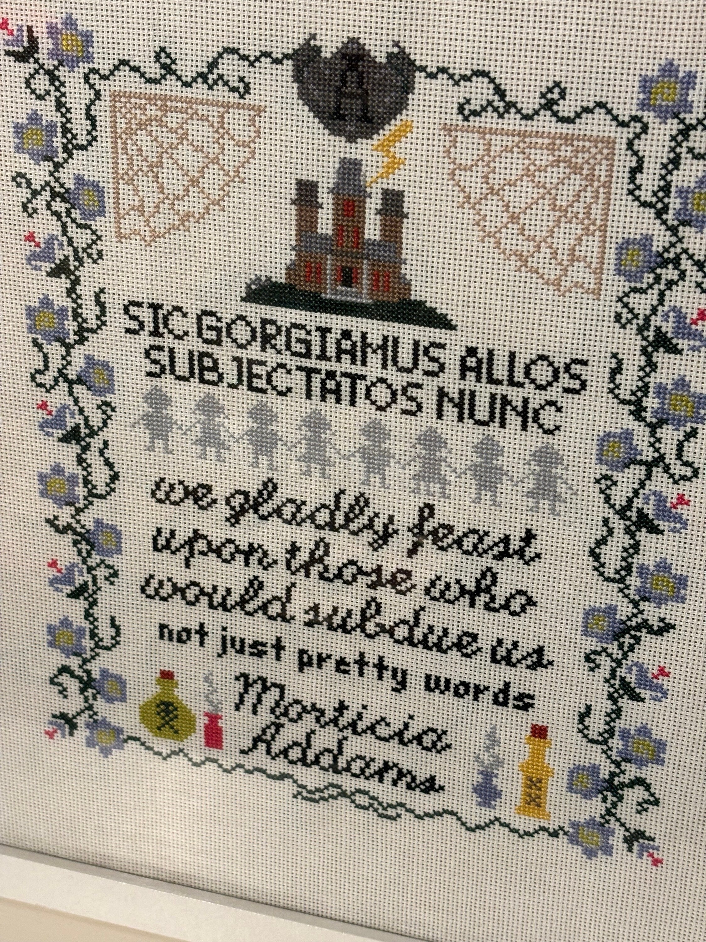 Wednesday Addams Family Sampler Cross Stitch Pattern Chart - Etsy