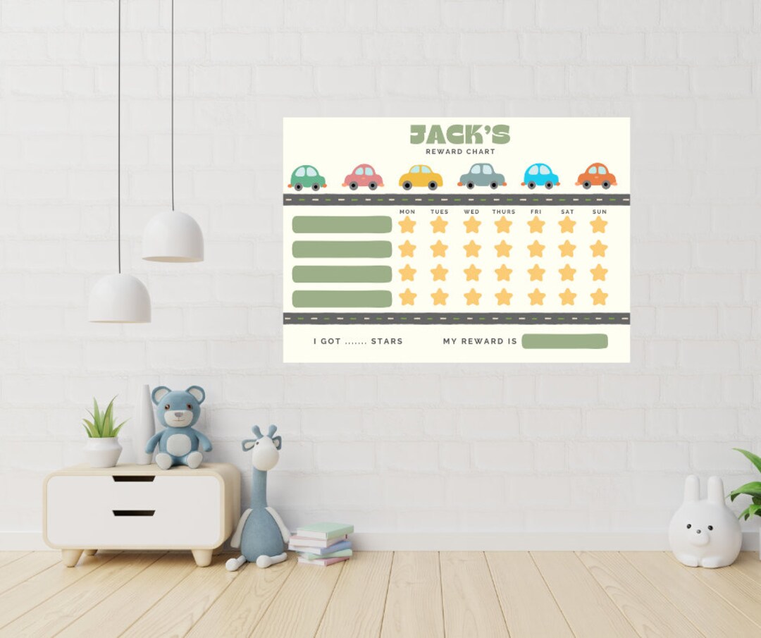 Vehicle Reward Chart Tractors/cars/monster Trucks Personalised Digital ...