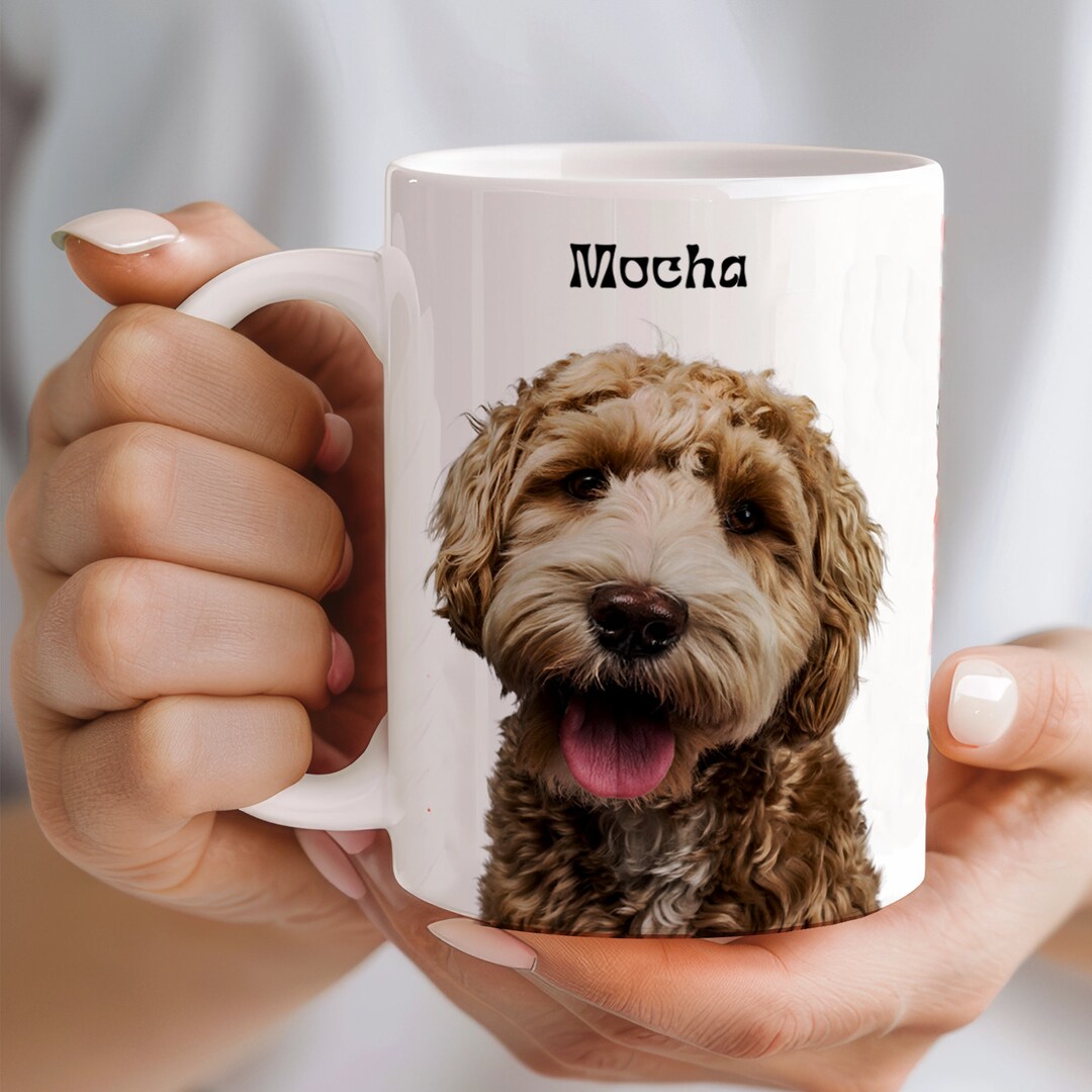Custom Dog Image Cup, Customize Dog Photo Coffee Mug, Dog Owner Gift ...