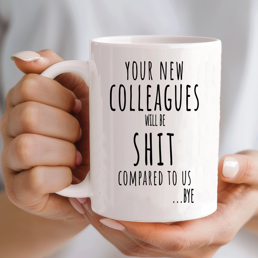 Retirement Note Mug Gift, Work Leaving Gif Coffee Cup, Work Besties ...