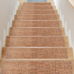 Handmade Jute Blend Stair Treads: Non-slip Stair Rug (20x70 Cm) - Etsy