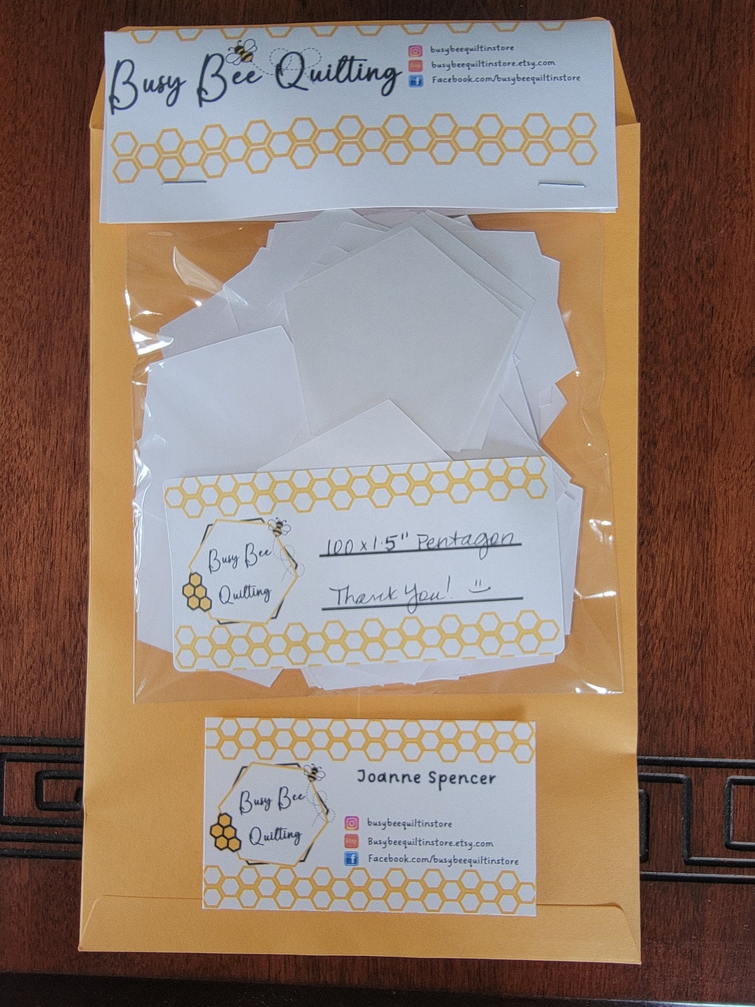 Pre-cut Pentagon Paper Pieces - 100 Pieces - English Paper Piecing ...