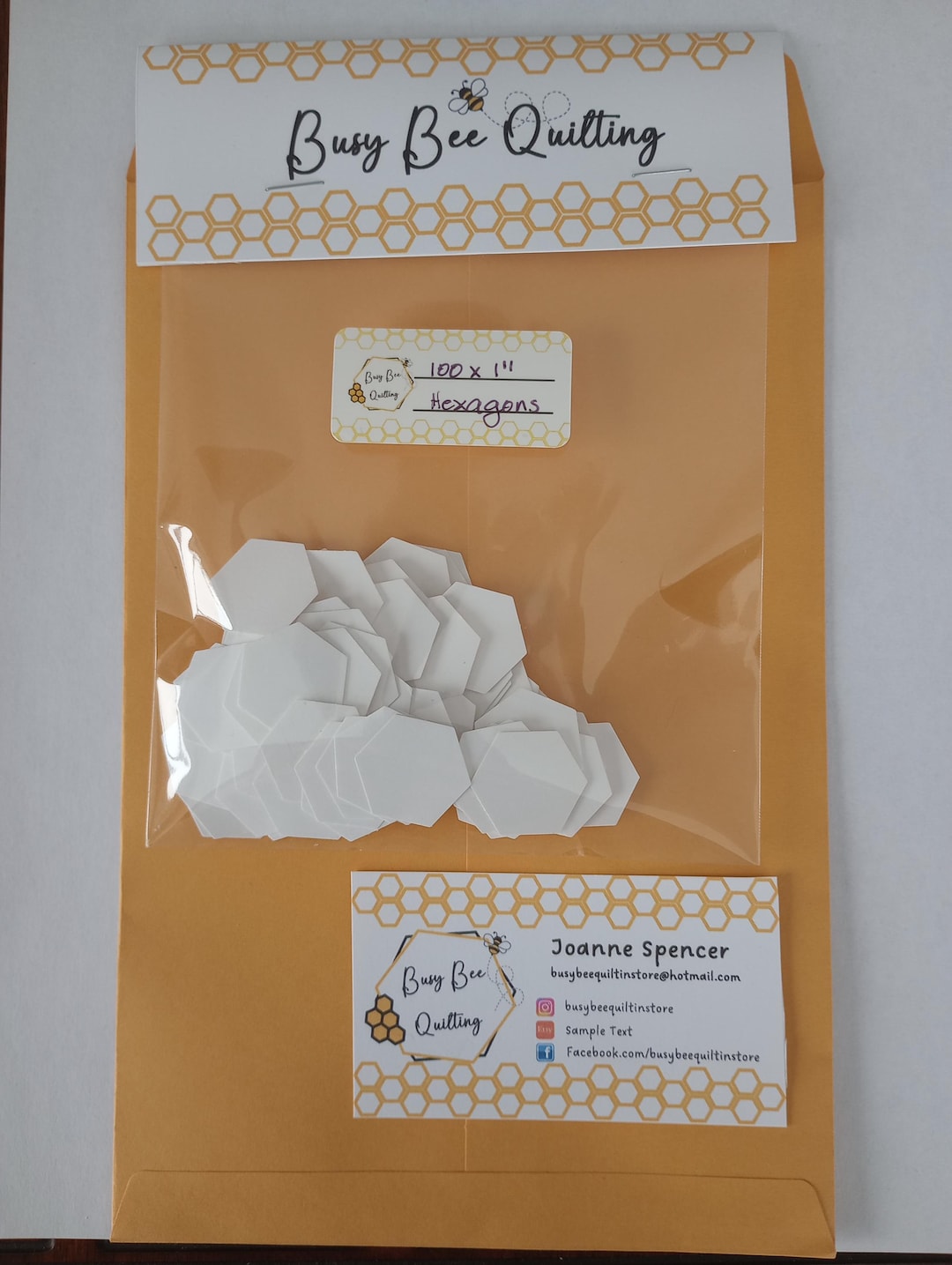Pre-cut Hexagon Paper Pieces - 100 Pieces - English Paper Piecing - EPP ...