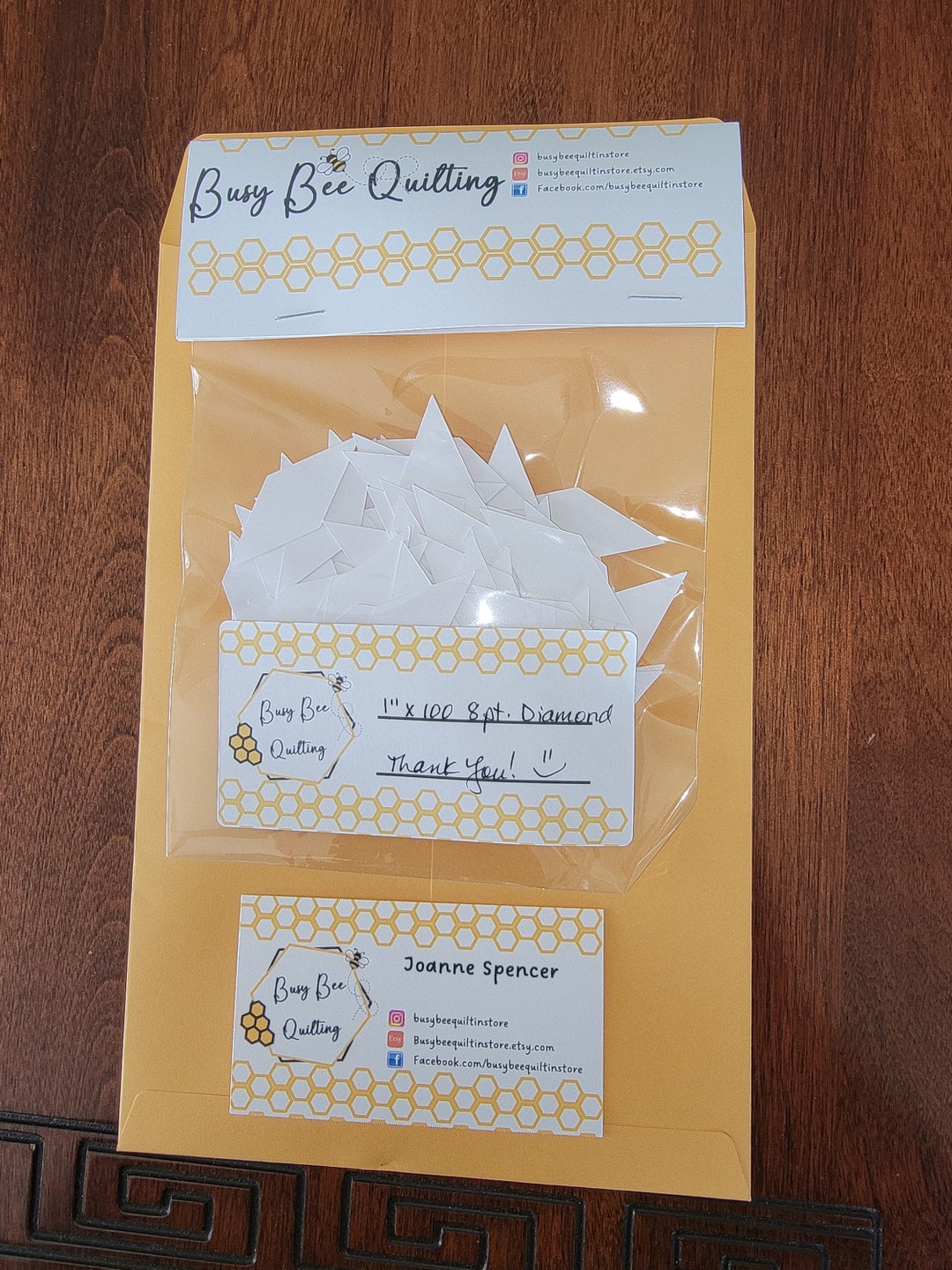 Pre-cut 8 Point Diamond Paper Pieces - 100 Pieces - English Paper ...