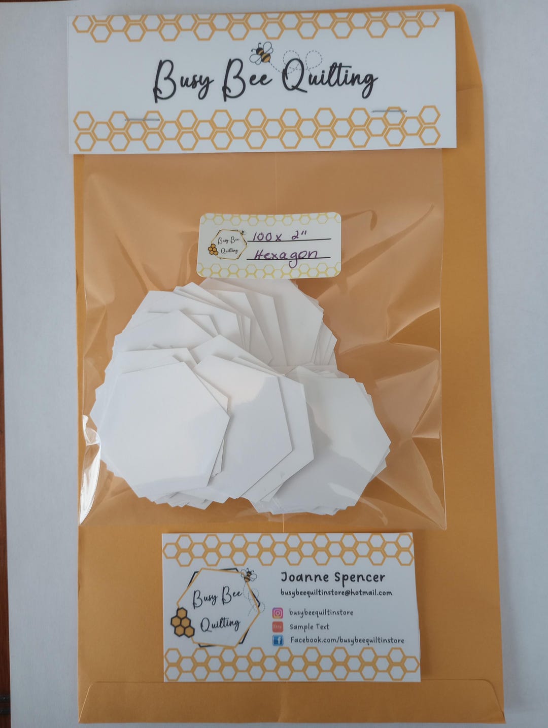 Pre-cut Hexagon Paper Pieces 100 Pieces English Paper Piecing EPP Pre ...
