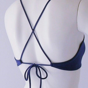 X-back Scoop Bikini Top in Black, Navy Blue, Brown, Nude, Gray ...