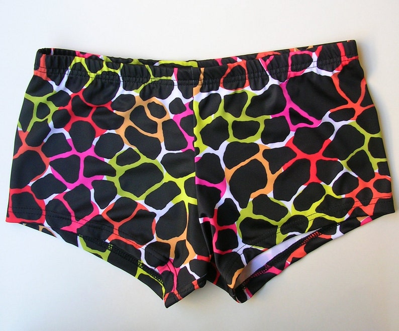 Mens Low Rise Square Cut Swimsuit In Wired Giraffe Print Etsy