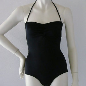 Black Retro One Piece Swimsuit Made to Order - Etsy