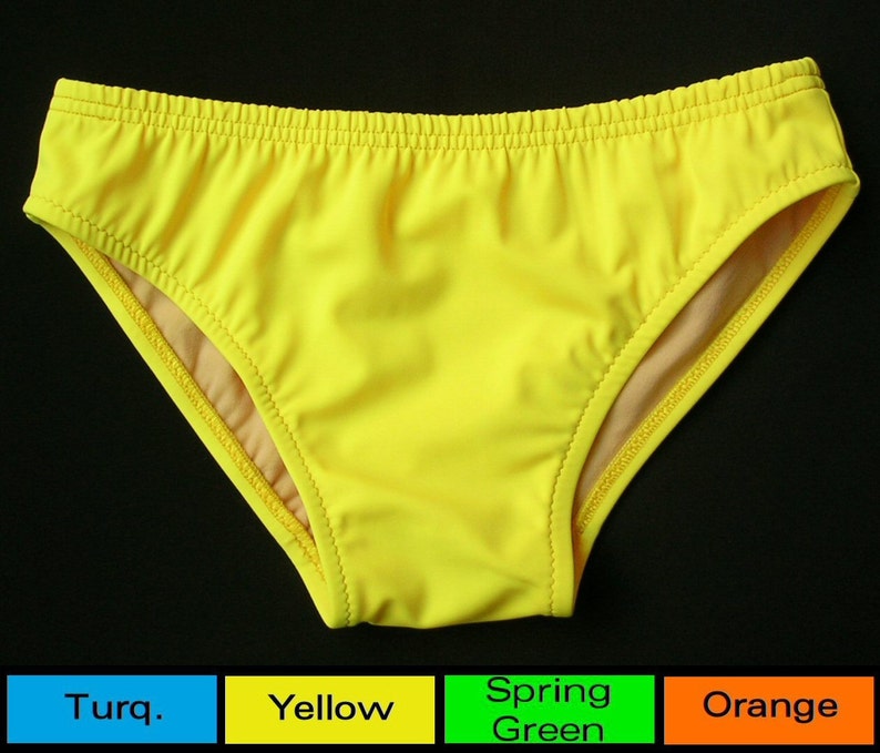 Mens Low Rise Swim Brief Swimsuit In Yellow Turquoise Green Etsy