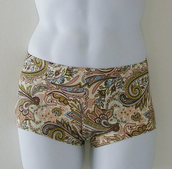 Mens Low Rise Square Cut Swimsuit In Regency Paisley Print Etsy