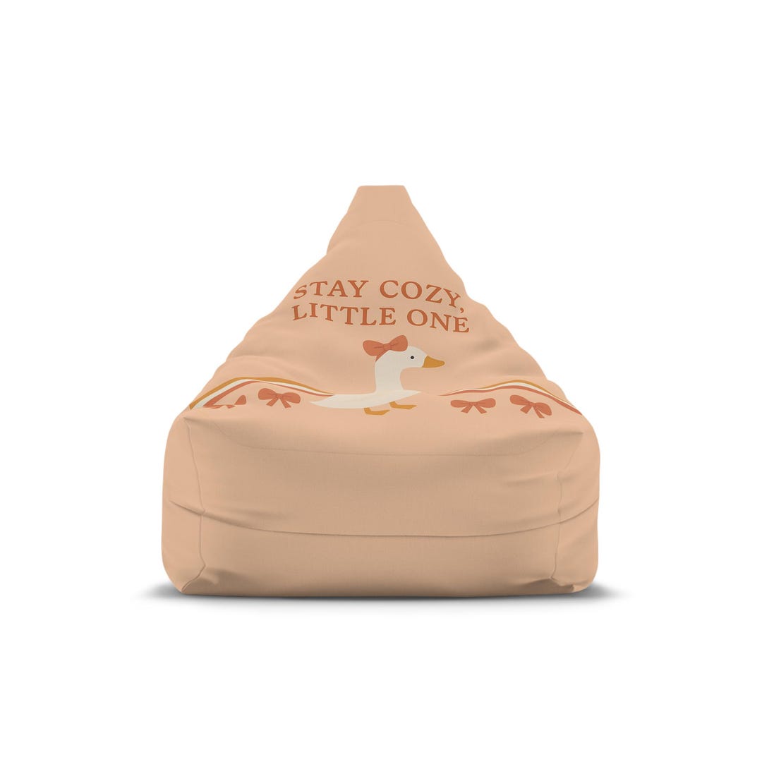 Coquette Bow Bean Bag Chair for Kids Pastel Nursery Decor Baby Girl ...