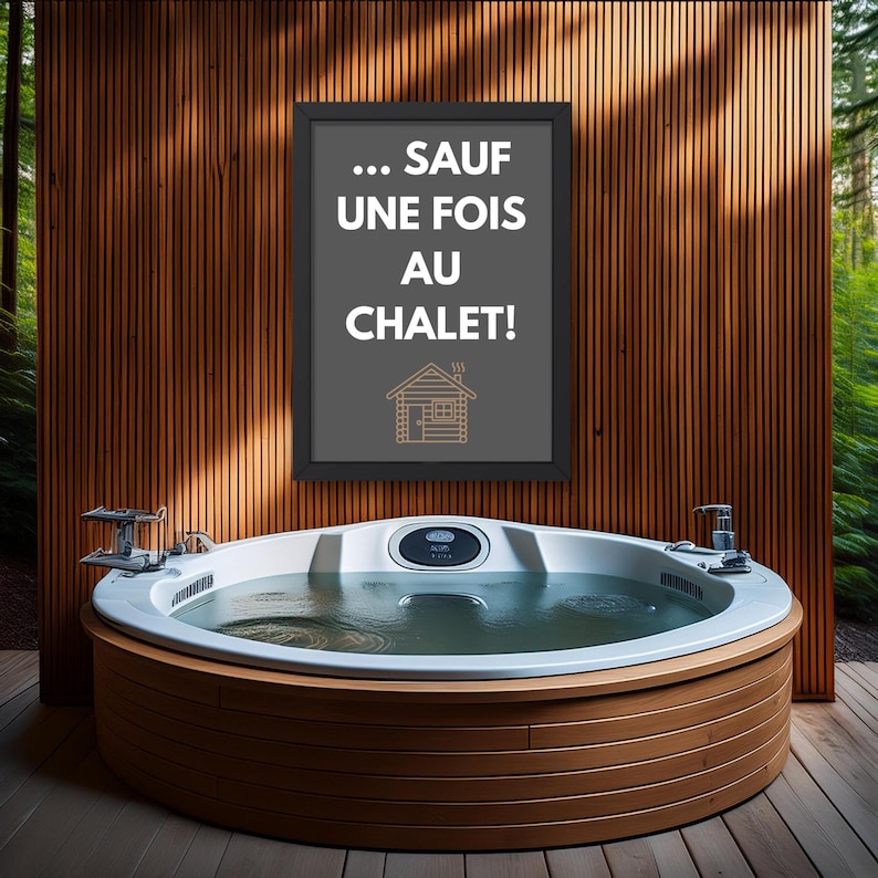Sauf Une Fois Au Chalet Affiche à Imprimer, Citation Québécoise ...
