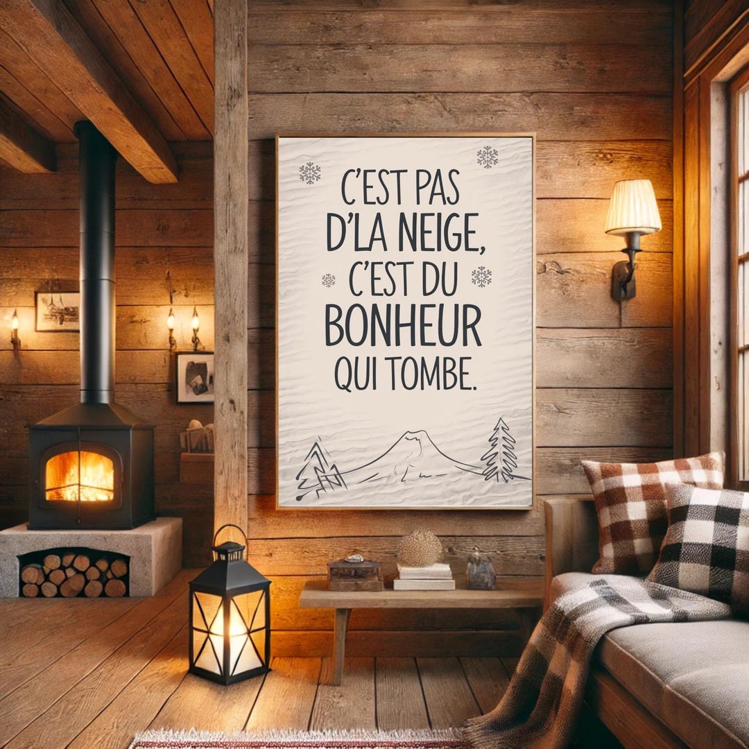 Affiche Imprimable Citation Québécoise Déco Chalet Rustique Ambiance ...