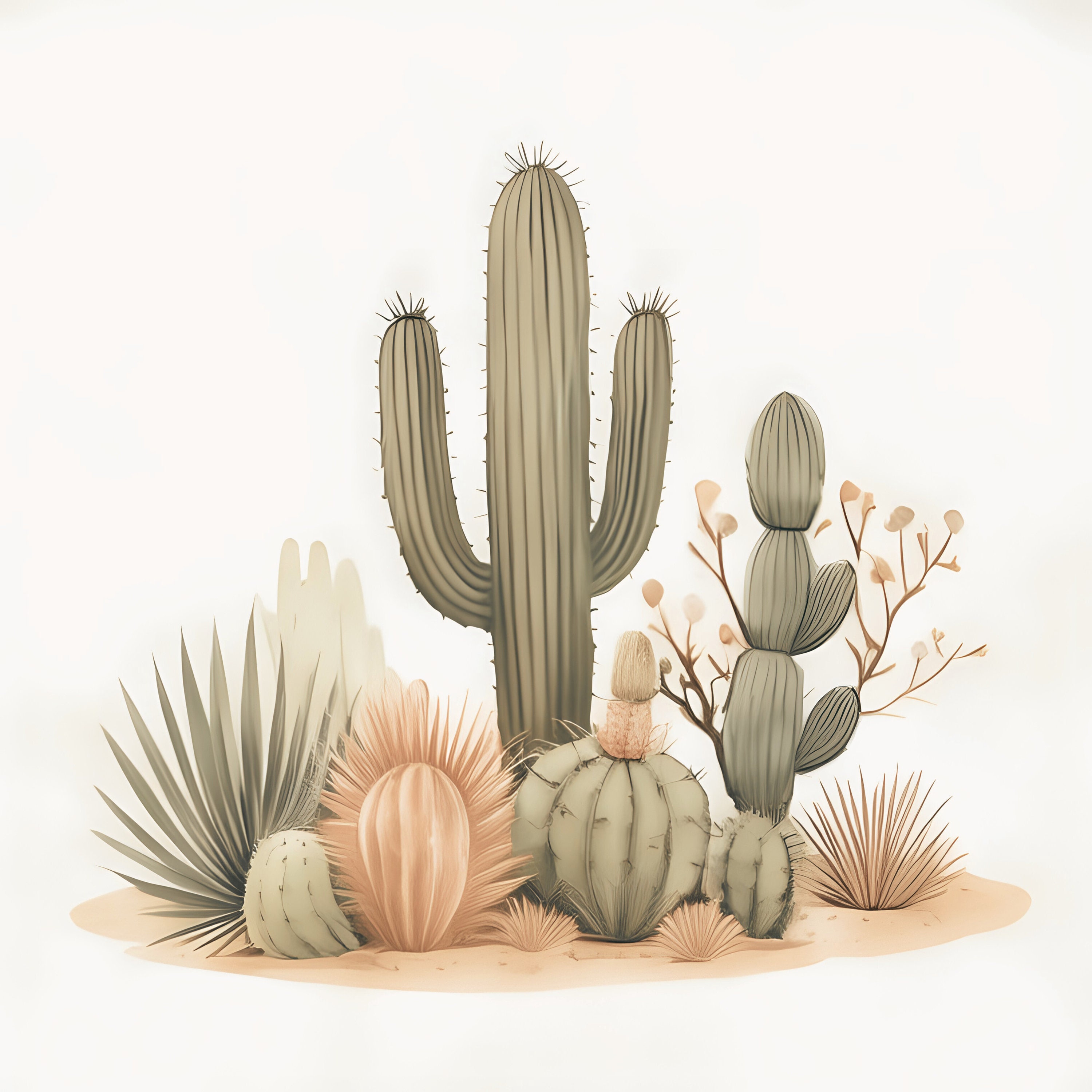 Set of 6 Boho Desert Wall Art Prints, Digital Download, Southwest Decor ...