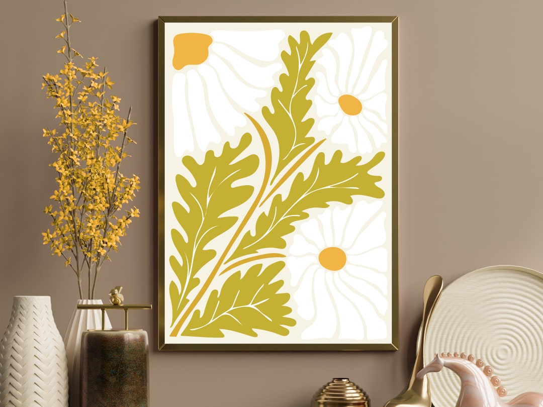 Matisse's Garden of Blooming Daisies: Bold Colorful Flower Wall Art ...