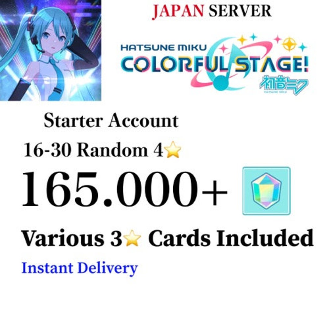 Project Sekai Colorful Stage JAPAN 165000 Gems 16-30 Random 4-star PJSK ...