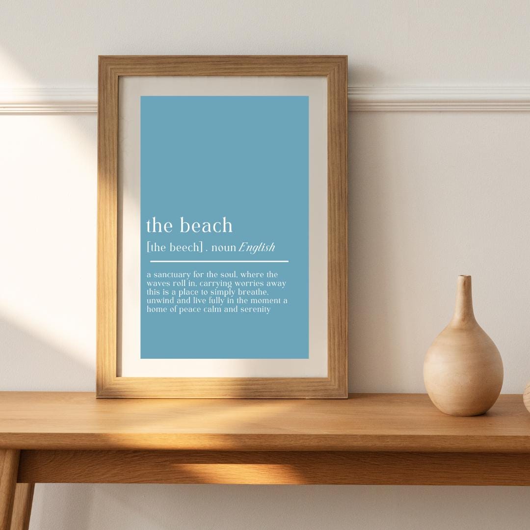 The Beach Print | Beach Decor | Surf Decor | Beach Definition Print ...
