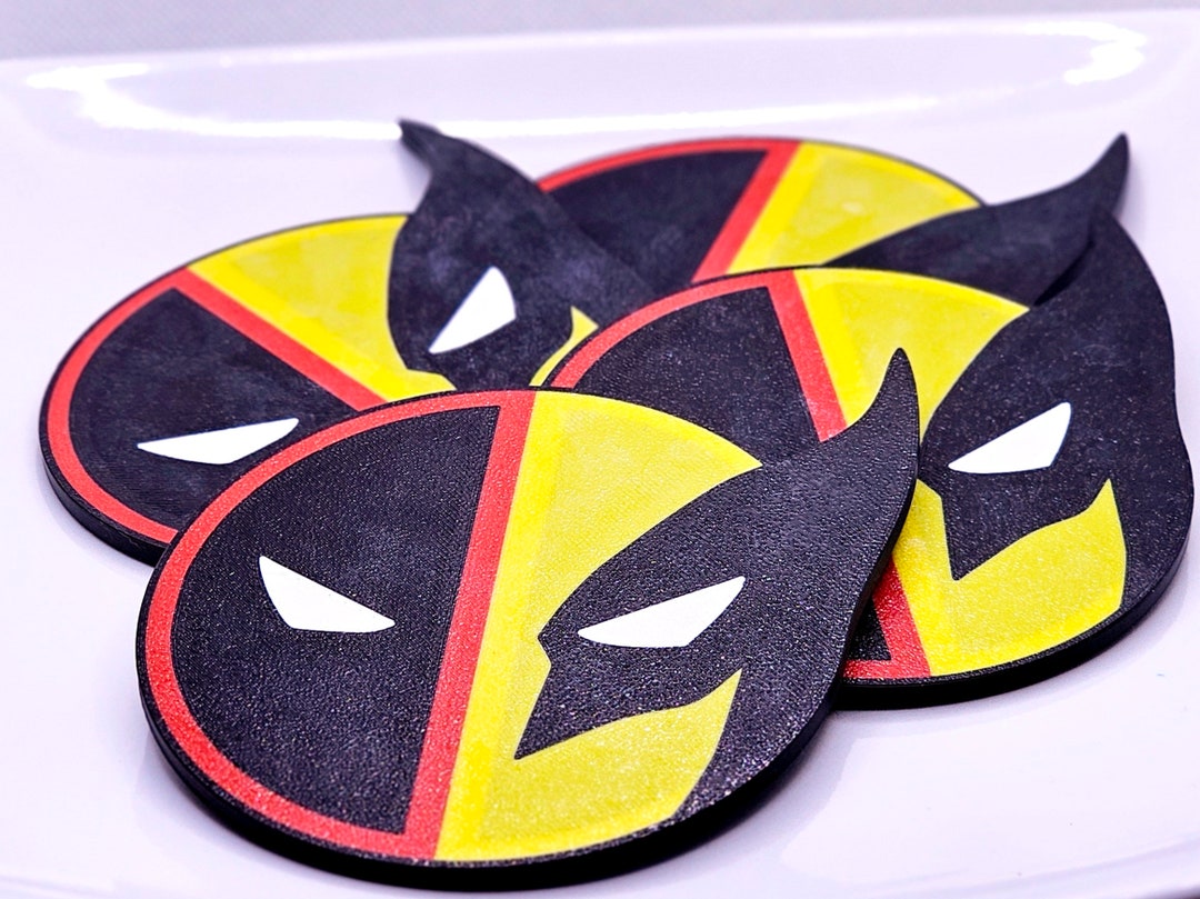 Deadpool & Wolverine Coasters (set of 4) - Fan Art Movie Decor - Etsy