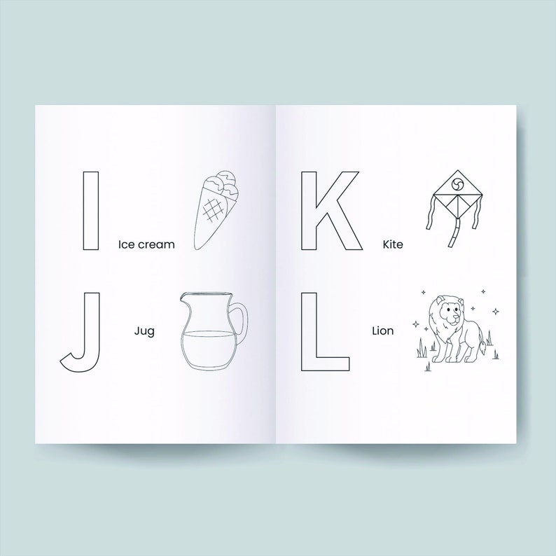 13 Pages Alphabet Colouring Book Printable for Kids Alphabet Coloring ...