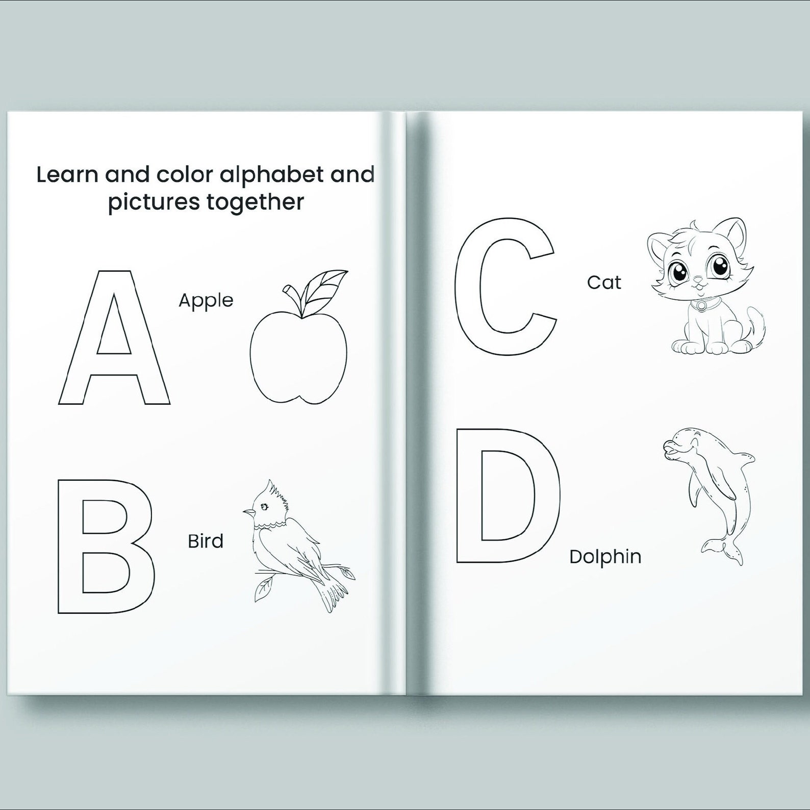 13 Pages Alphabet Colouring Book Printable for Kids Alphabet Coloring ...
