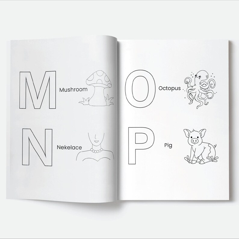 13 Pages Alphabet Colouring Book Printable for Kids Alphabet Coloring ...