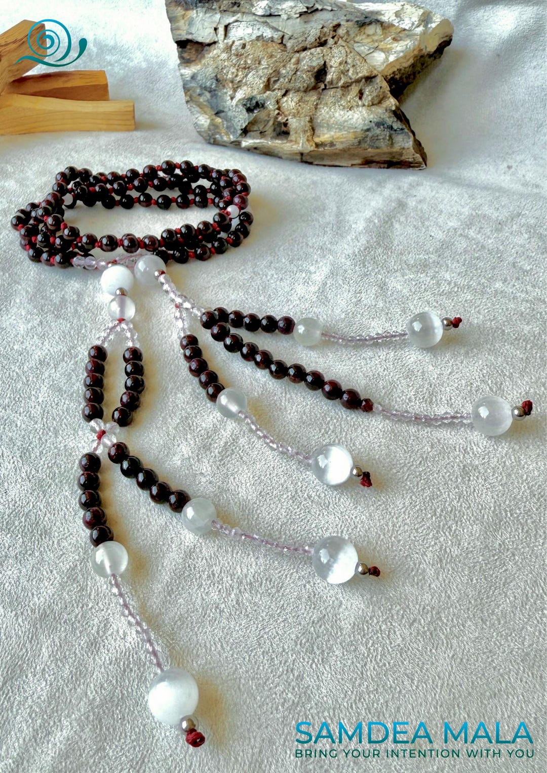 Garnet Obsidian Juzu Beads: SGI Nichiren Buddhist Prayer Beads - Etsy