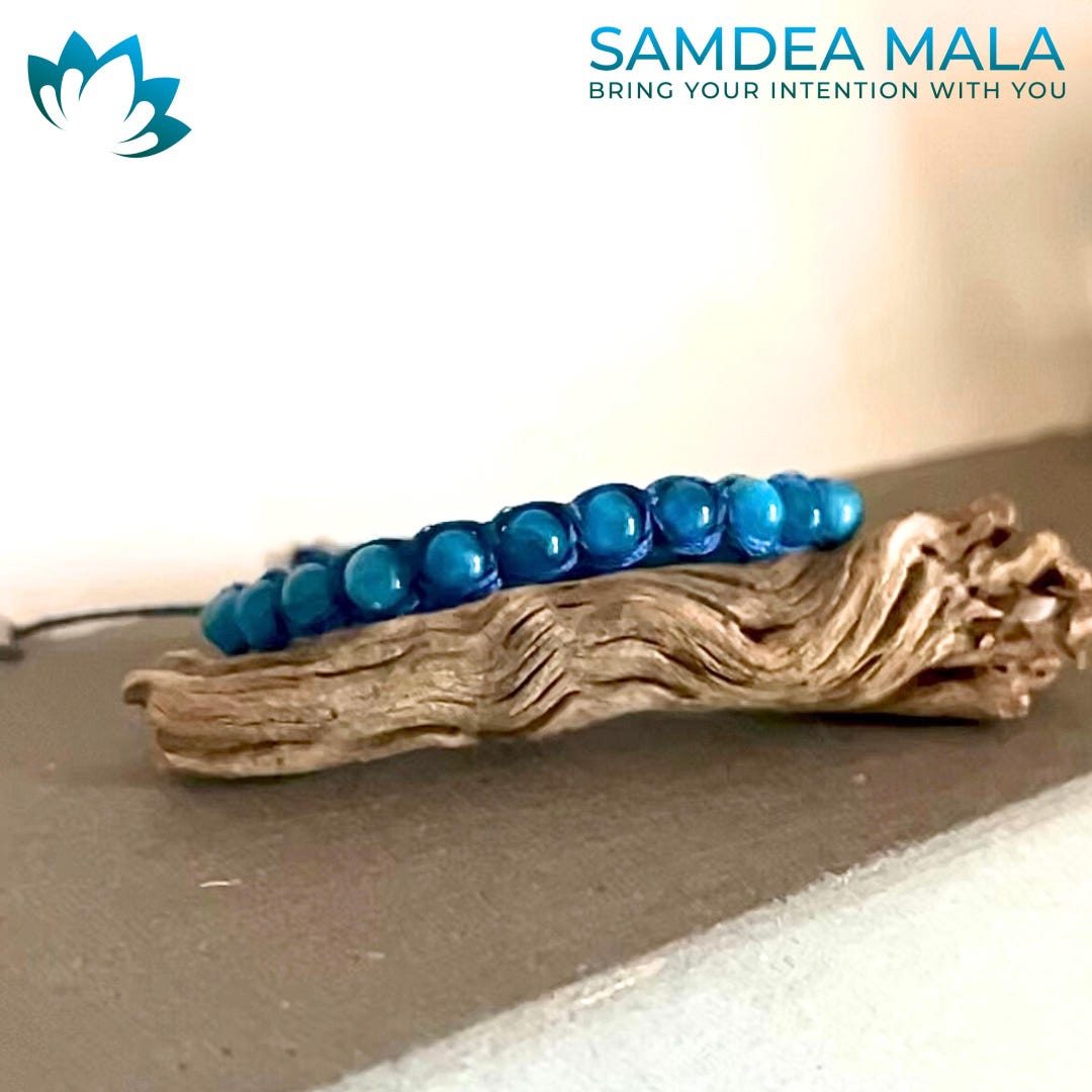 Tibetan Tamashii-style Bracelet and Mini Bracelet in Apatite - Etsy