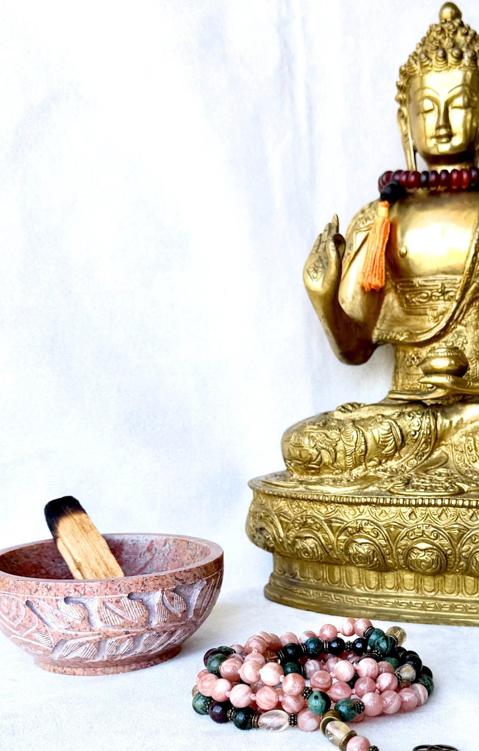 Hand Carved Soapstone Smudge Bowl – 4" Incense Burner & Sage Holder ...