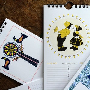 Dutch Folk Art Birthday Perpetual Calendar - Etsy