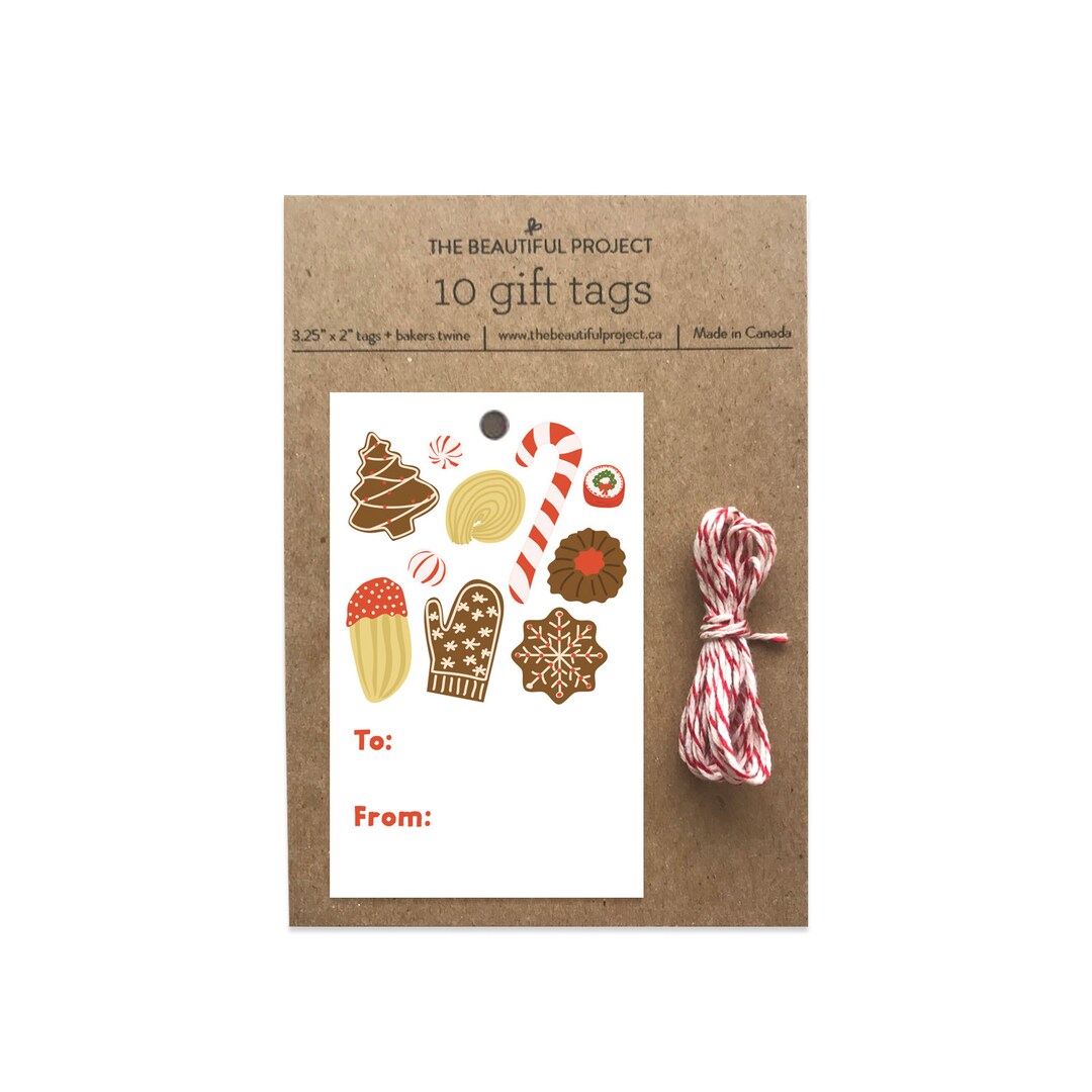 Yummy Christmas Sweets Gift Tag Set, Winter Holidays Gift Tag, Winter ...