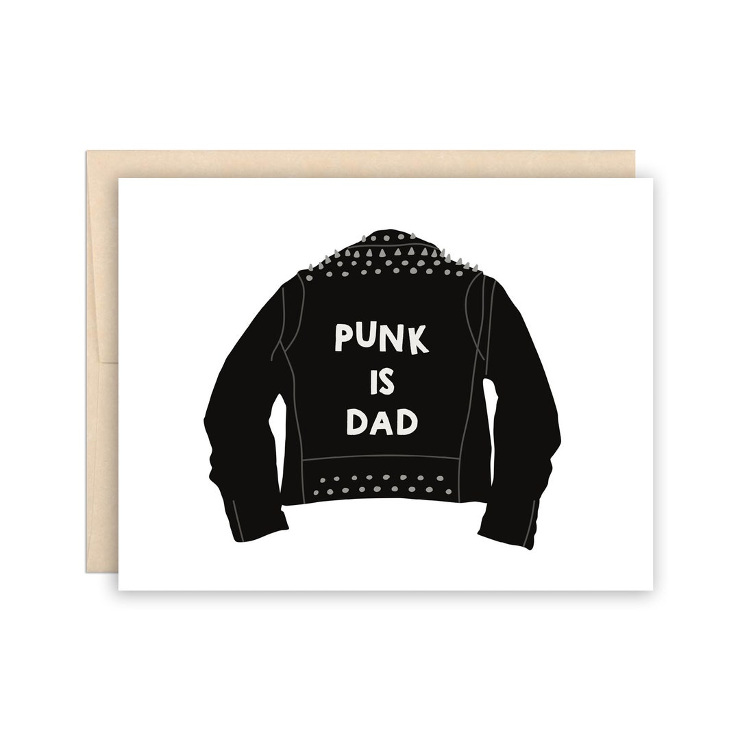 Funny Punk Dad Father's Day Card, Best Dad Card, Rock N Roll Father's ...