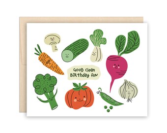 Hand Drawn Pun Funny Birthday Cards 10 Pack of Cards - Etsy