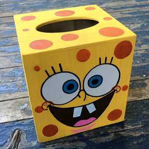 Sponge Bob Squarepants Tissue Box Hand Painted Spongebob Gift Kids ...
