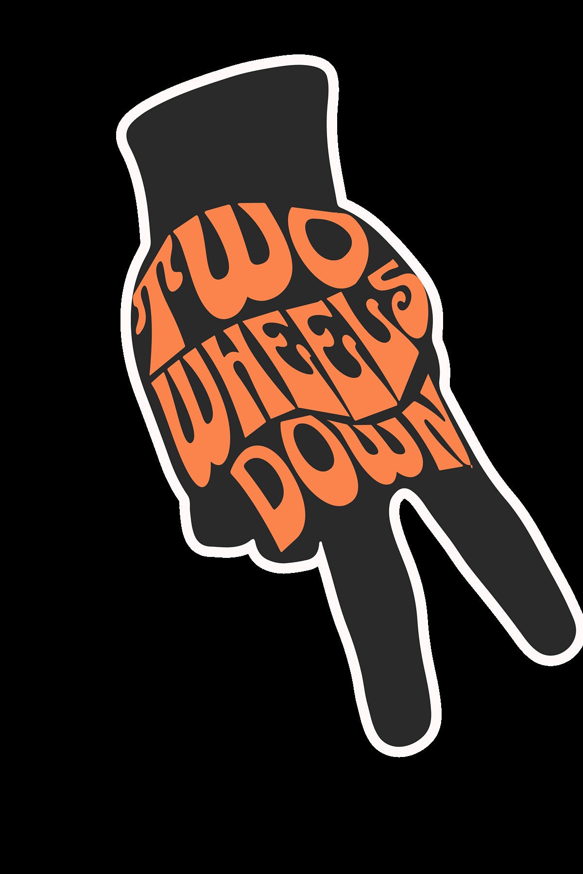 TWO WHEELS DOWN Motorcyclist Sticker - Etsy