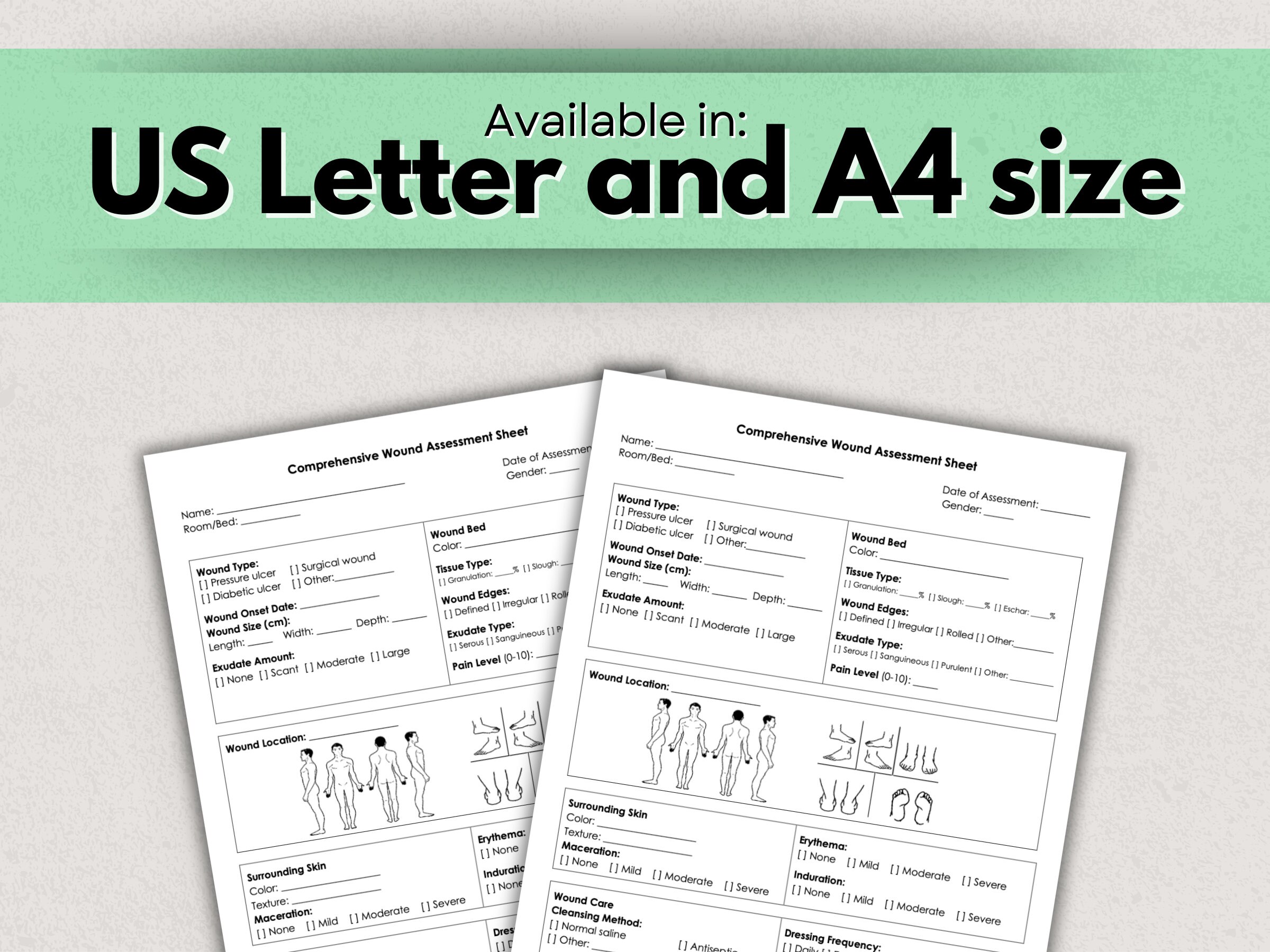 Wound Assessment Sheet, Pressure Ulcer Skin Integrity Assessment Nurse ...