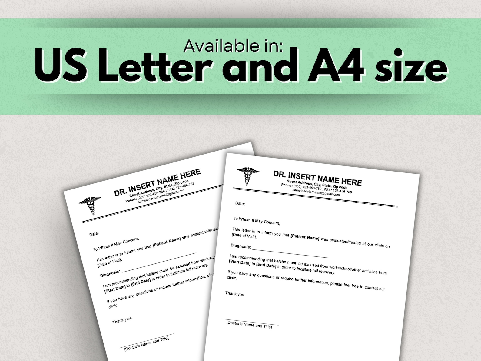 Editable Urgent Care Doctor Note for Work & School, Doctor Excuse Note ...