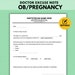 Doctor Excuse Note Template for Obstetrician, Medical Excuse Note ...