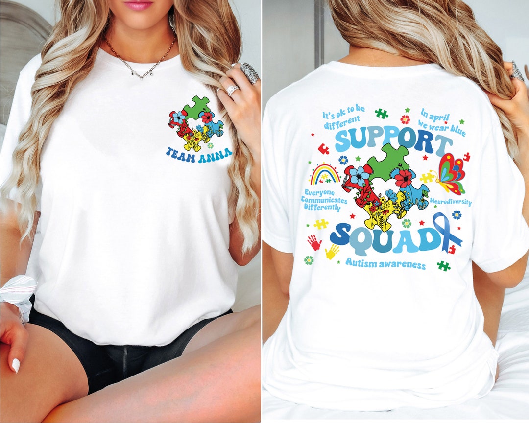 Support Squad Autism Shirt, Autism Awareness Shirt, Support Team Shirt ...