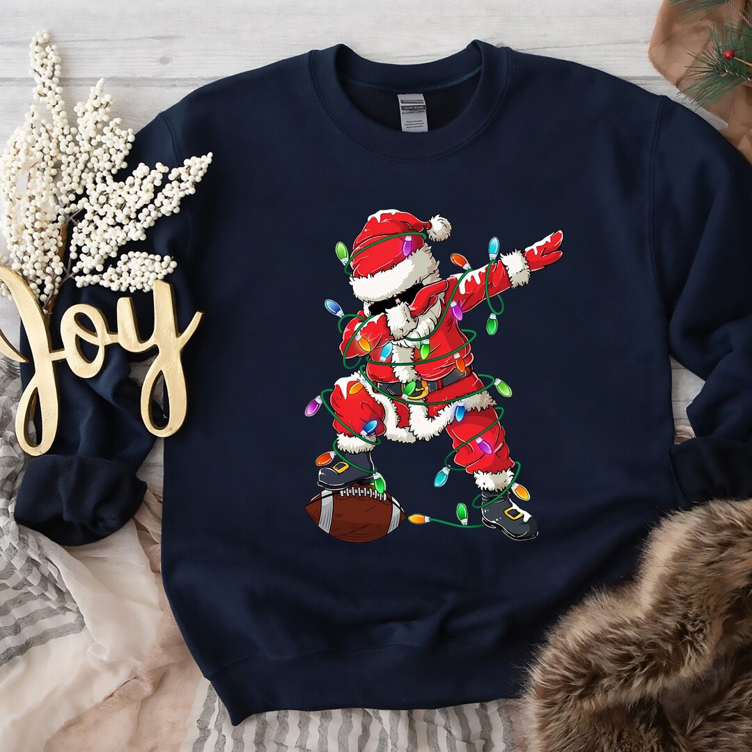 Santa Rugby Player Christmas Shirt, Family Matching Christmas Shirt ...