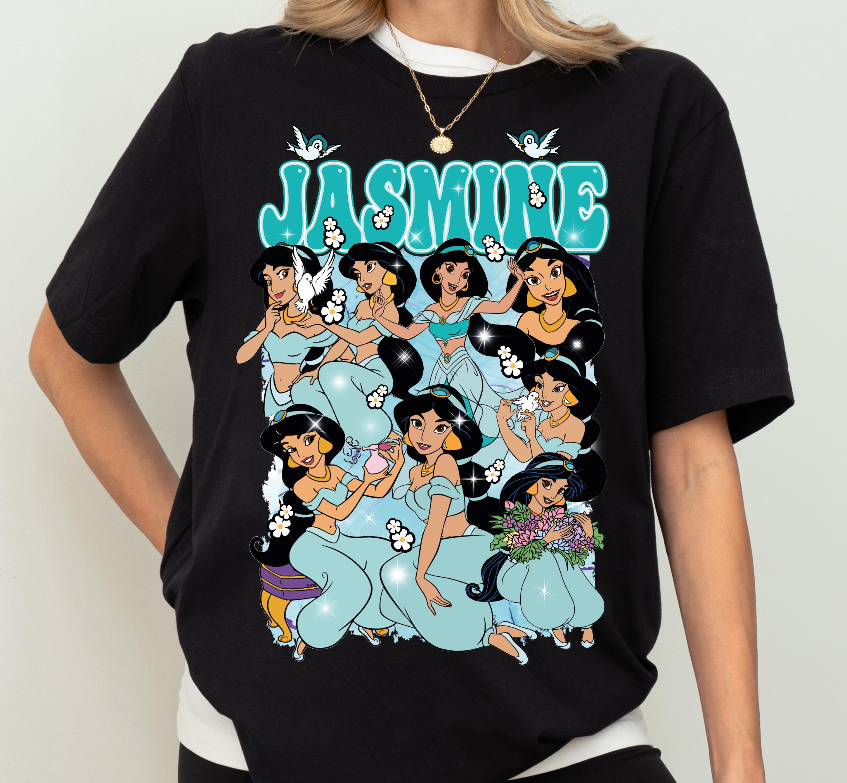 Princess Jasmine Shirt, Disney Jasmine Floral Sweatshirt, Jasmine ...