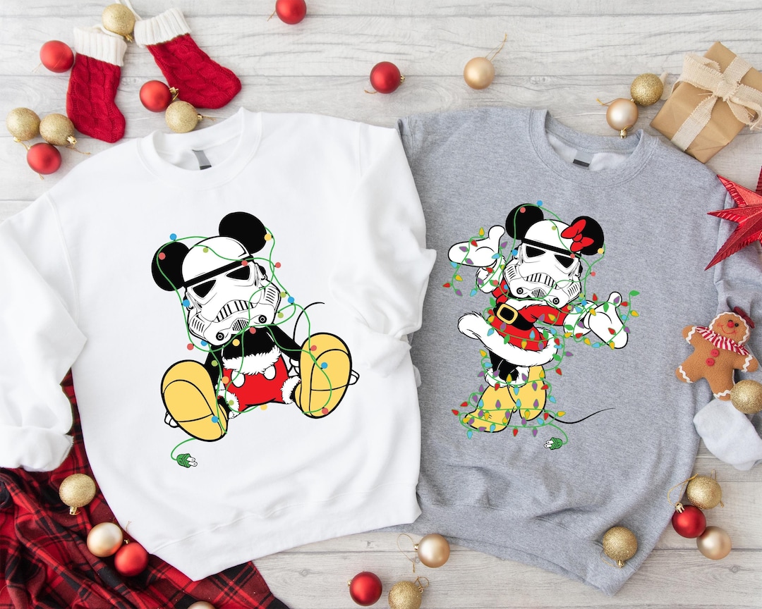 Disney Mickey Minnie Stormtrooper Couple Christmas Shirt, Star Wars ...