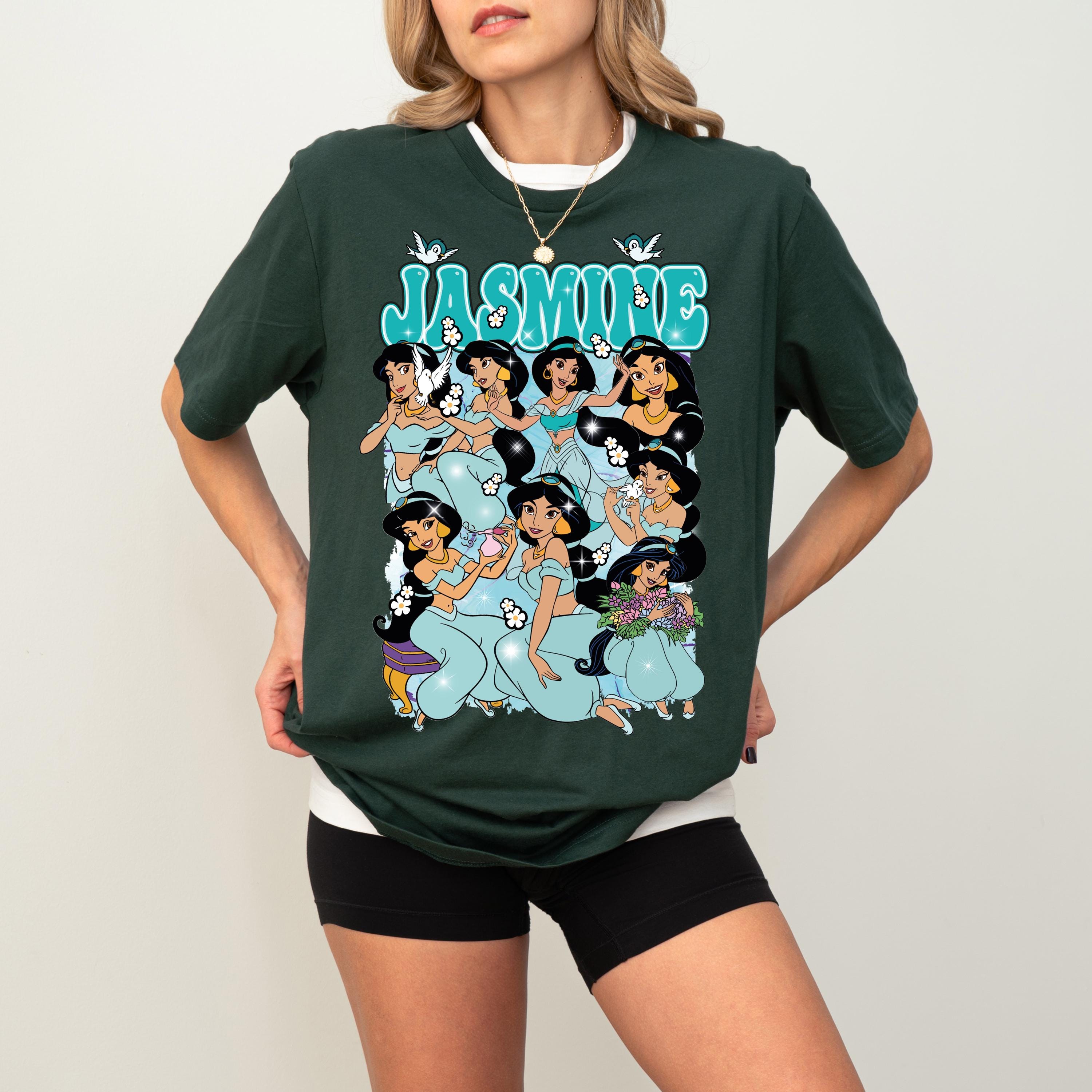 Princess Jasmine Shirt, Disney Jasmine Floral Sweatshirt, Jasmine ...