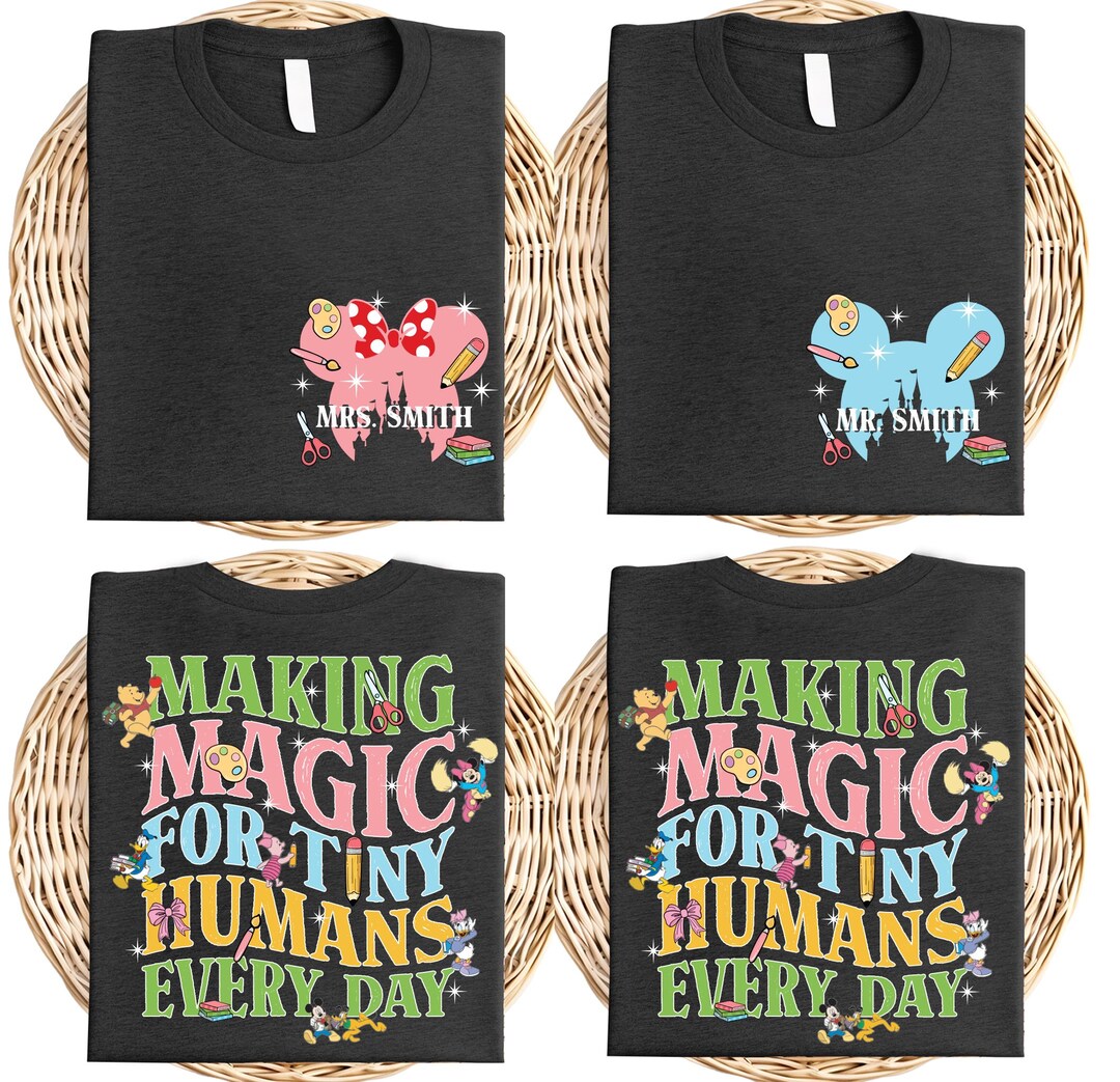 Custom Disney Teacher Shirt, Mickey & Minnie School Sweater, Winnie and ...